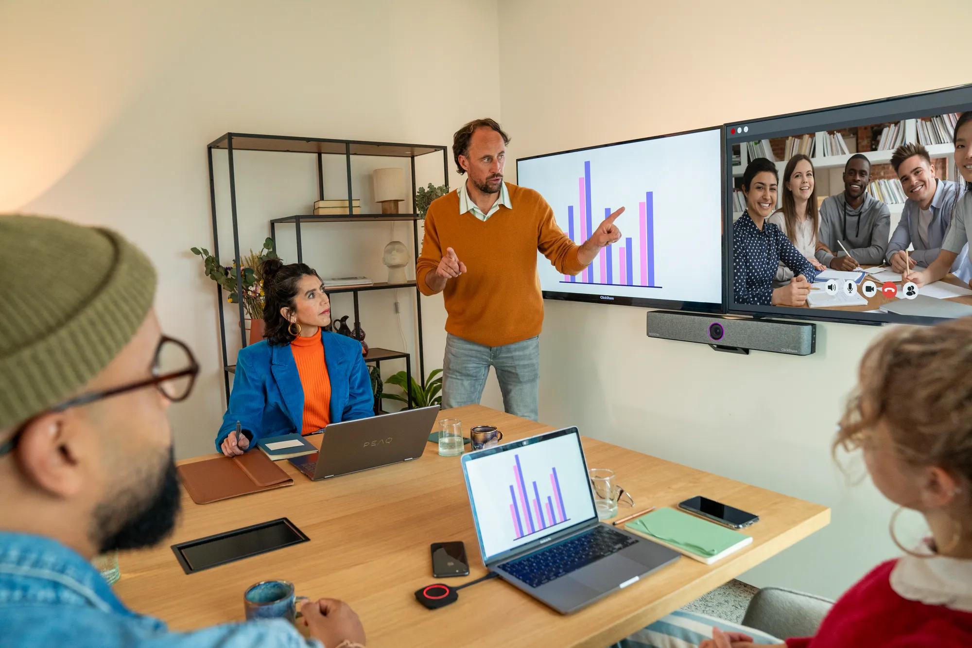 5 ways ClickShare video bars boost engagement in hybrid meetings - Barco