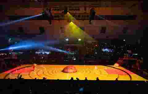 Barco Projection mapping spruce up basketball matches at Funabashi ...